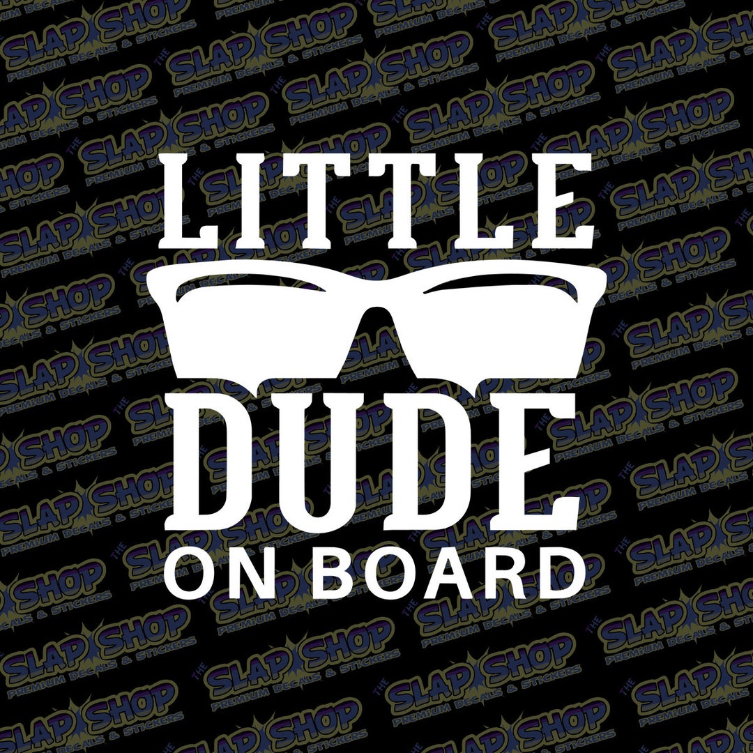 Little Dude on Board Funny Vinyl Decal for Car, Truck & Window - Etsy