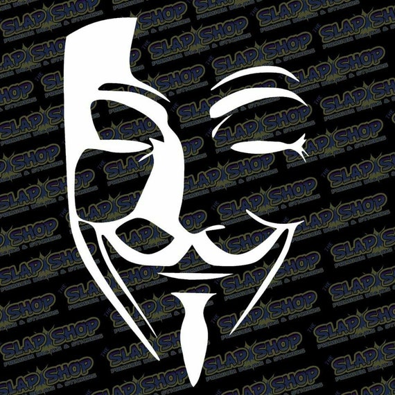 Anonymous Mask Die Cut Vinyl Decal Sticker CLICK to EXPLORE - Etsy