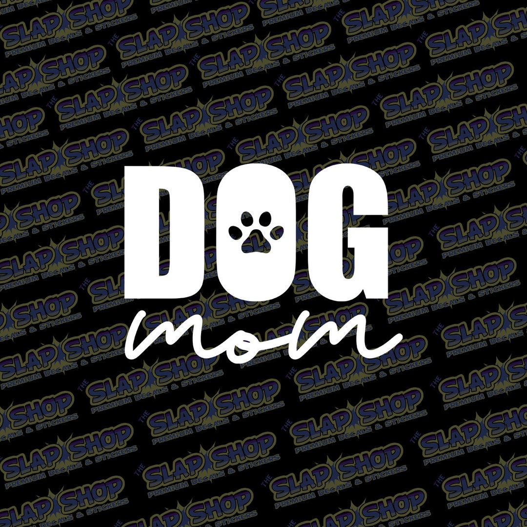 Dog Mom Vinyl Decal – Dog Paw Heart Sticker – Pet Car Window Design - Etsy