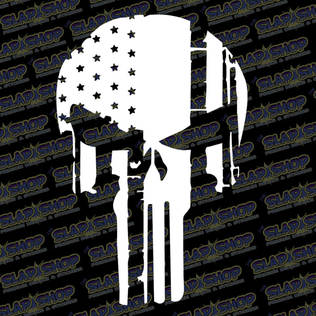Punisher Skull Flag Die-cut Vinyl Decal - Stickers - Click to Explore ...