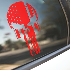 Punisher Skull Flag Die-cut Vinyl Decal - Stickers - Click to Explore ...