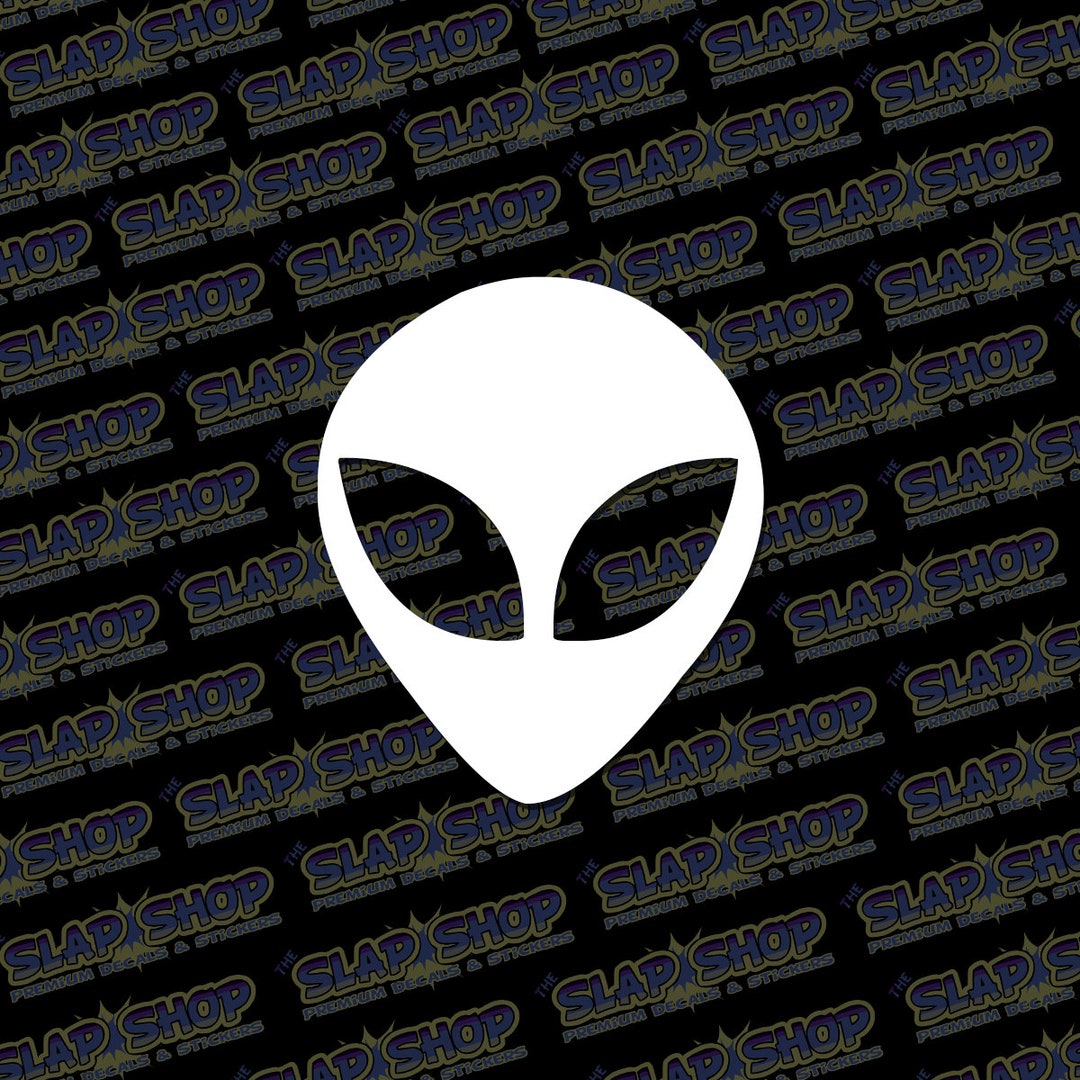 Alien Head Funny Vinyl Decal - Stickers - Click to Explore Colors ...