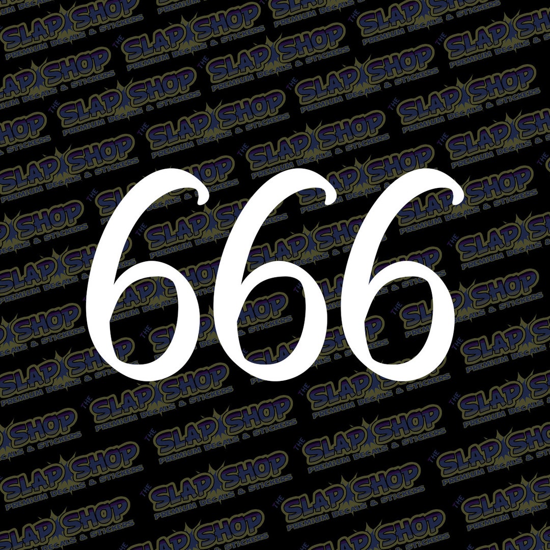 Angel Number 666 Die-cut Vinyl Decal - Stickers - Click to Explore ...