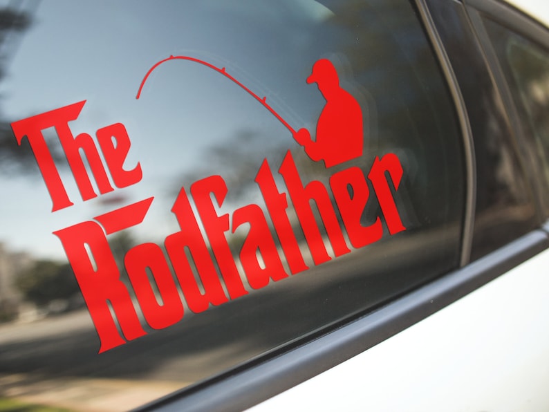 The Rod Father Vinyl Decal – Funny Fishing Sticker for Car or Boat - Etsy