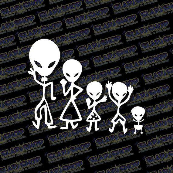 Alien Family Die Cut Vinyl Decal CLICK to EXPLORE More Colors | Etsy