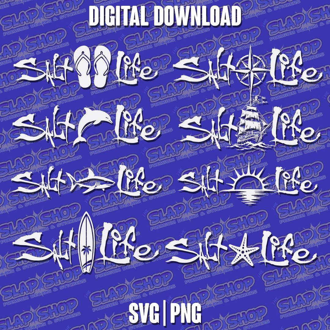 Salt Life Bundle V3 Digital Download Svg Png Cut File - Etsy UK