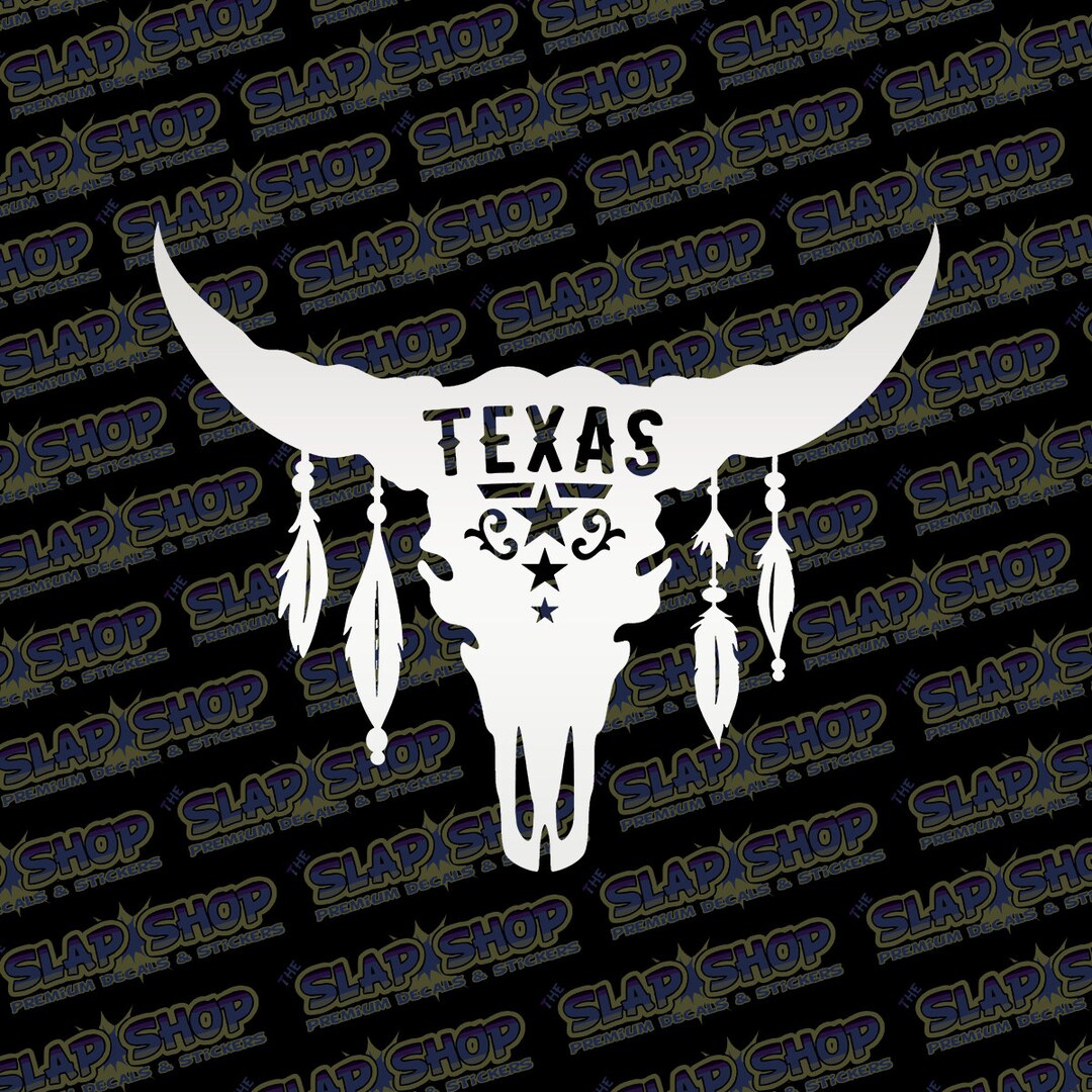 Texas Longhorn Vinyl Decal | Western Cowboy Car & Laptop Sticker - Etsy