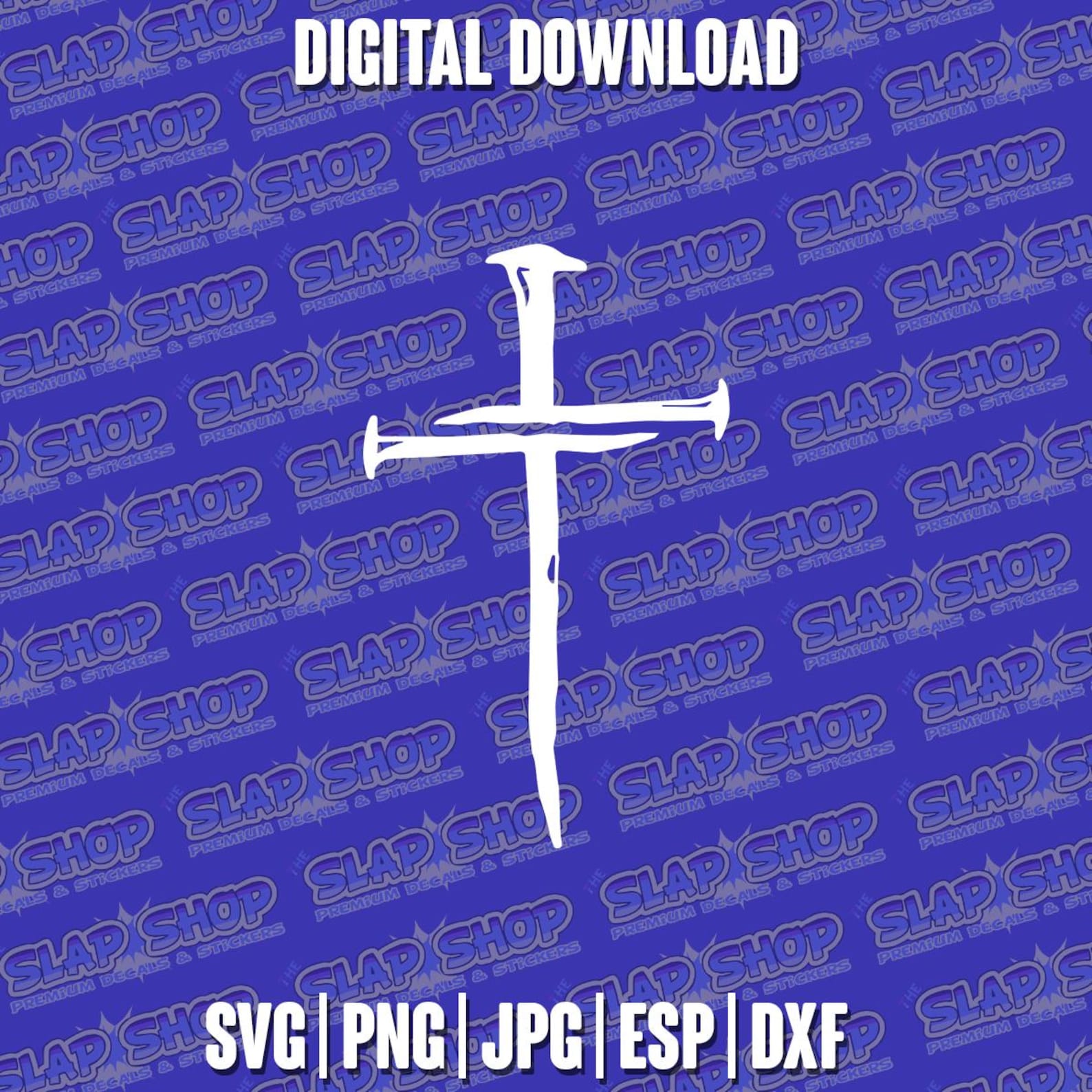 3 Nail Cross Digital Download Svg Png Jpg Eps Dxf Cut File - Etsy
