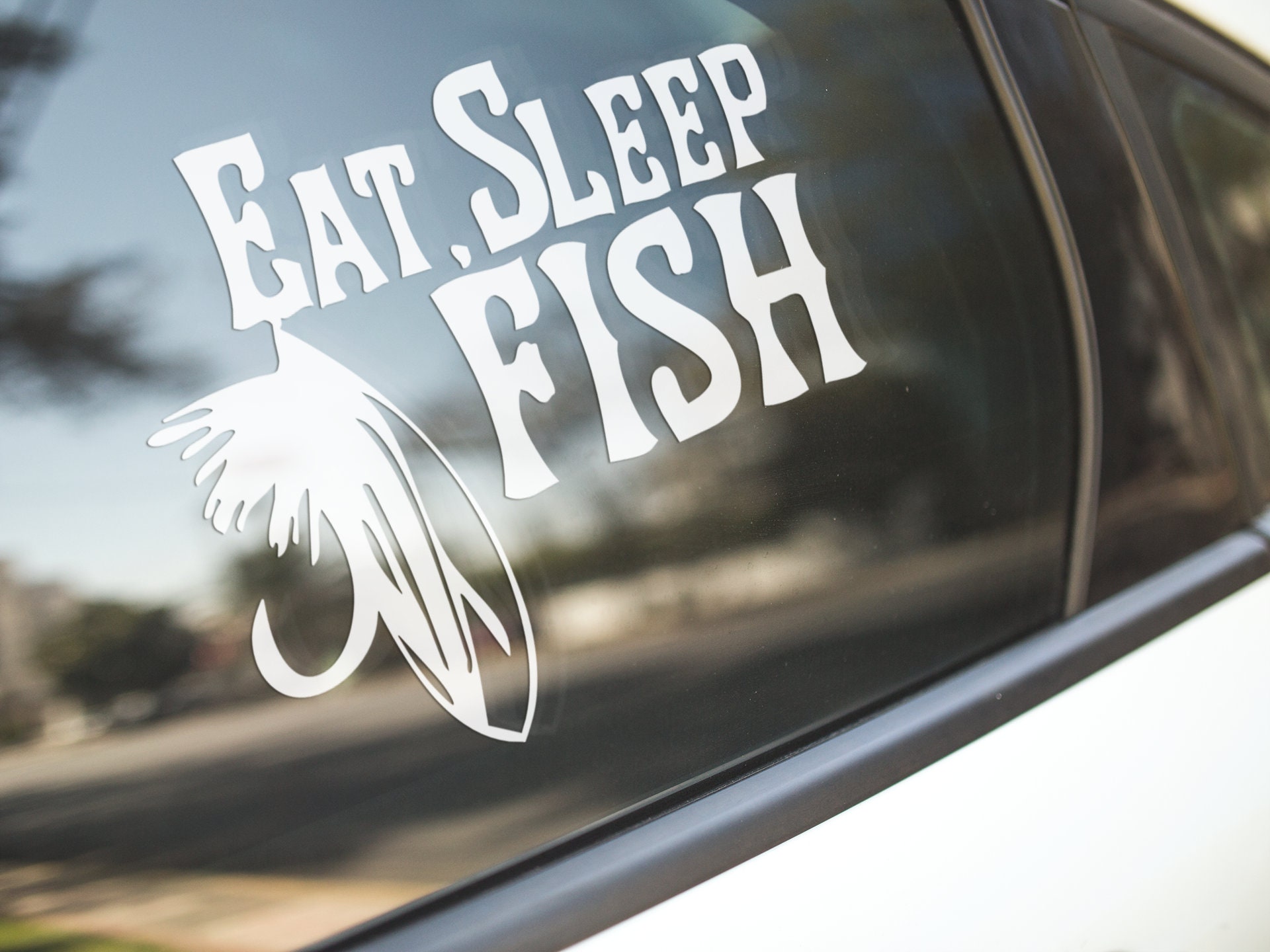Eat Sleep Fish Car Window Decal Vinyl Die Cut Bumper Sticker Sport ...