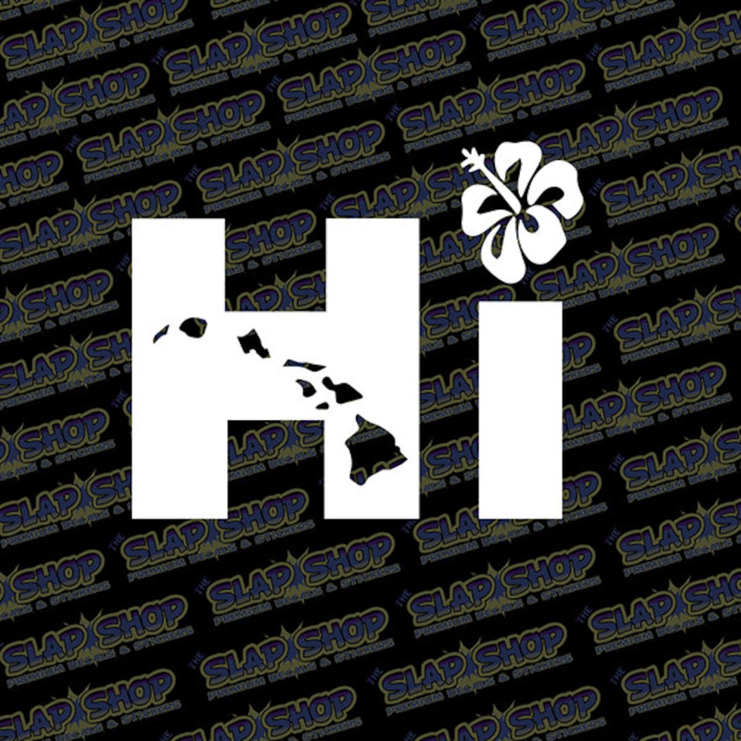 HI Hawaiian Islands Die-cut Vinyl Decal Stickers Click to Explore ...