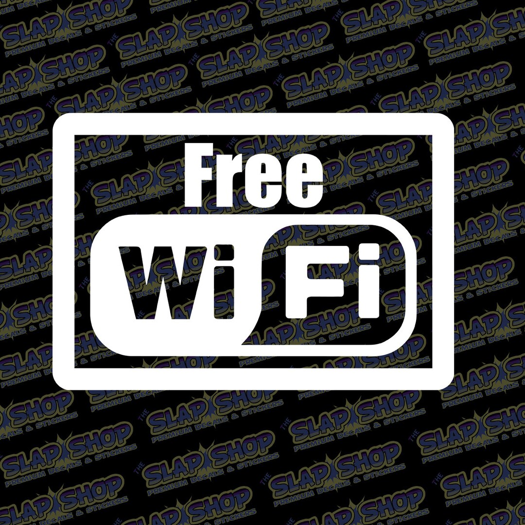 Free Wi-fi Vinyl Decal – Business Door Sticker – Café & Office Sign - Etsy