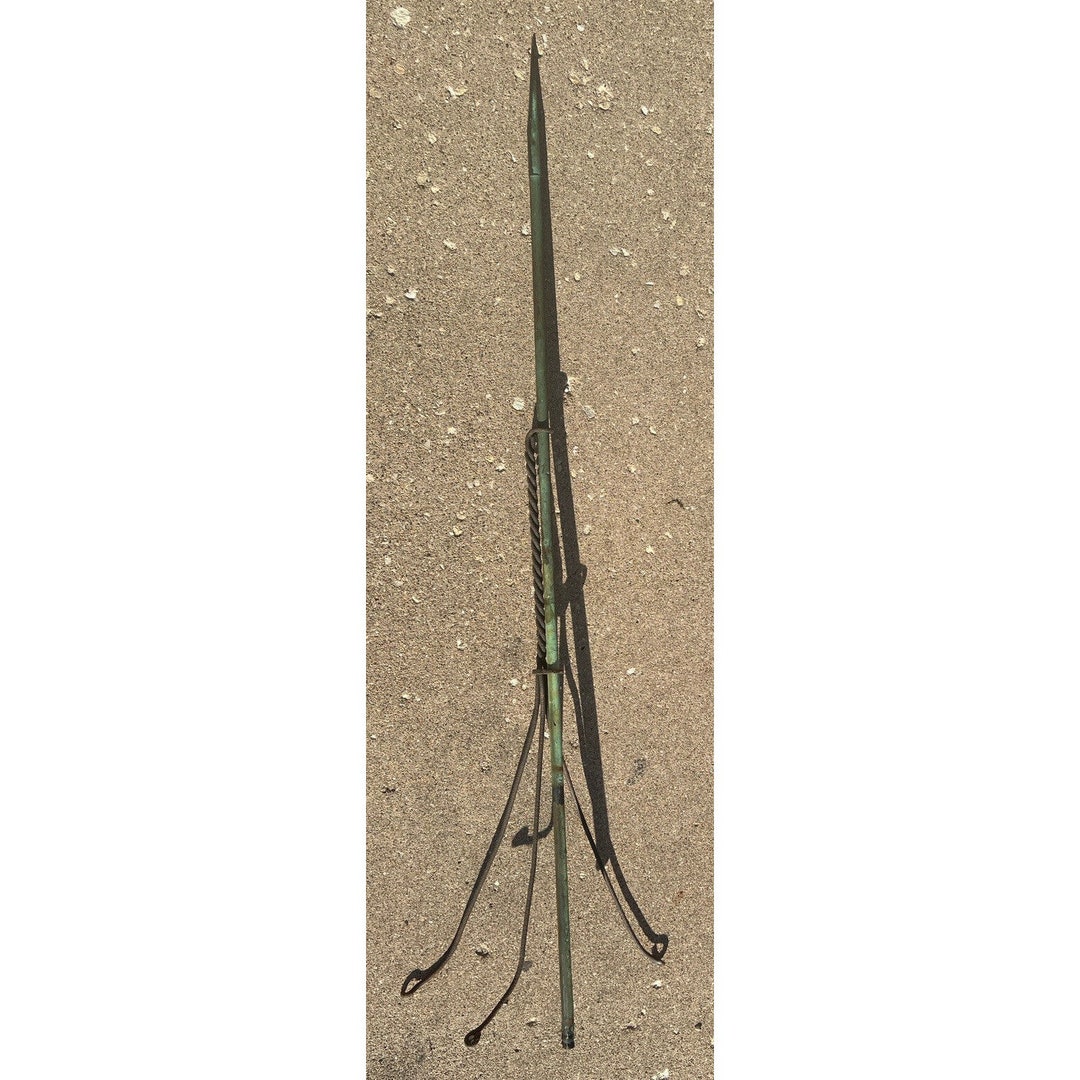 1900's 52" Antique Lightning Rod Copper/iron Farm Barn Rustic Cabin ...