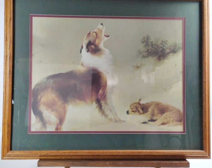 Vintage “found” / “A Shepherd’s Call” by Walter Hunt – Collie and Lamb ...