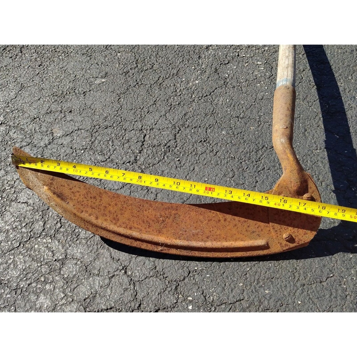 2 Primitive Straight Snath Scythes 18" Blade Rustic Cabin Decor Tool ...