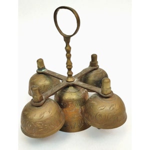 Catholic Solid Brass Sanctuary Altar Sacristy Communion 5 Bells of ...