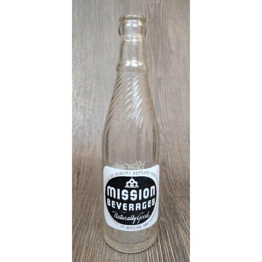 Mission Beverages ACL Black/white Glass Swirl Soda Bottle 10oz Orange ...