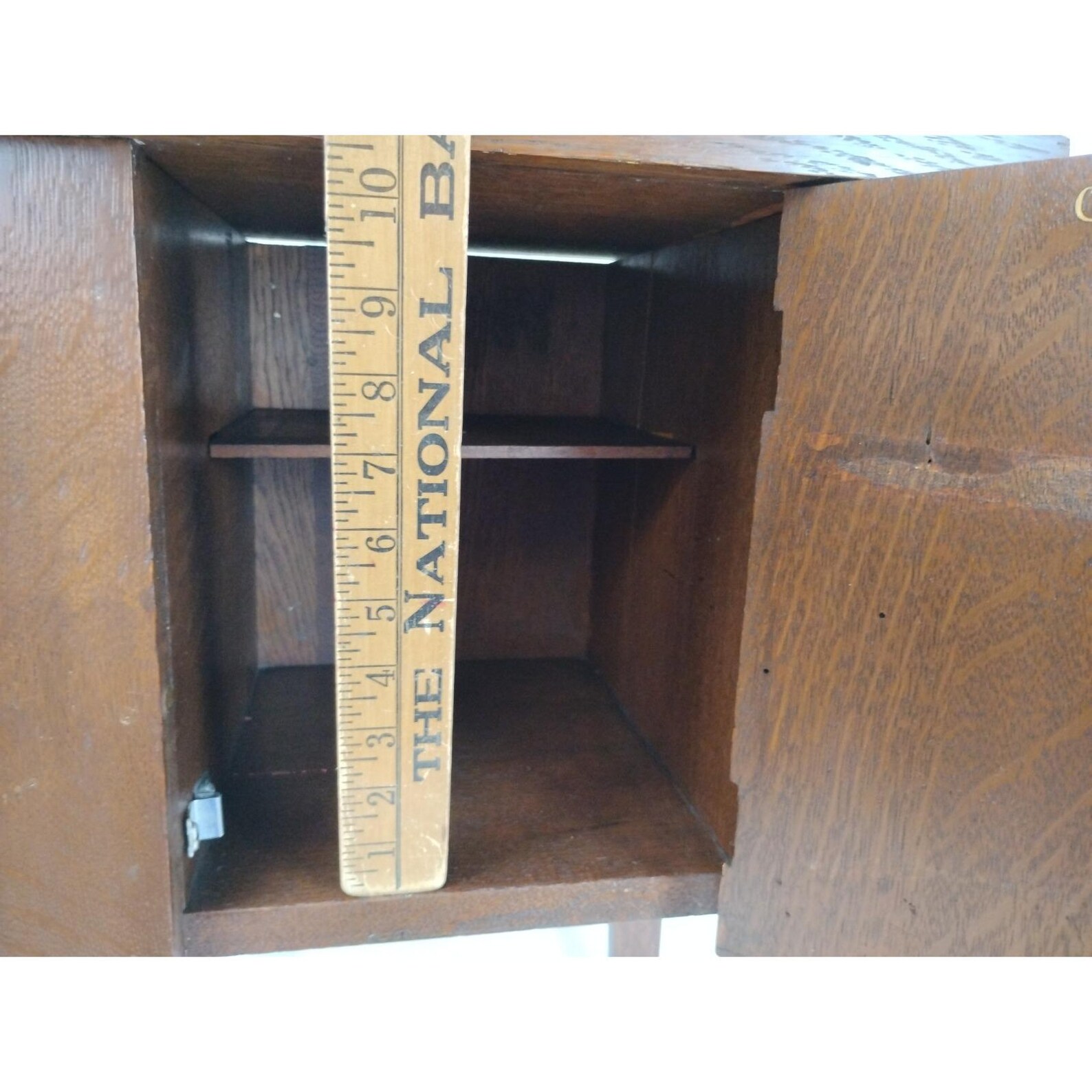 Conrey Davis 1900's Solid Oak Wood Smoking Stand Side Table Cabinet ...