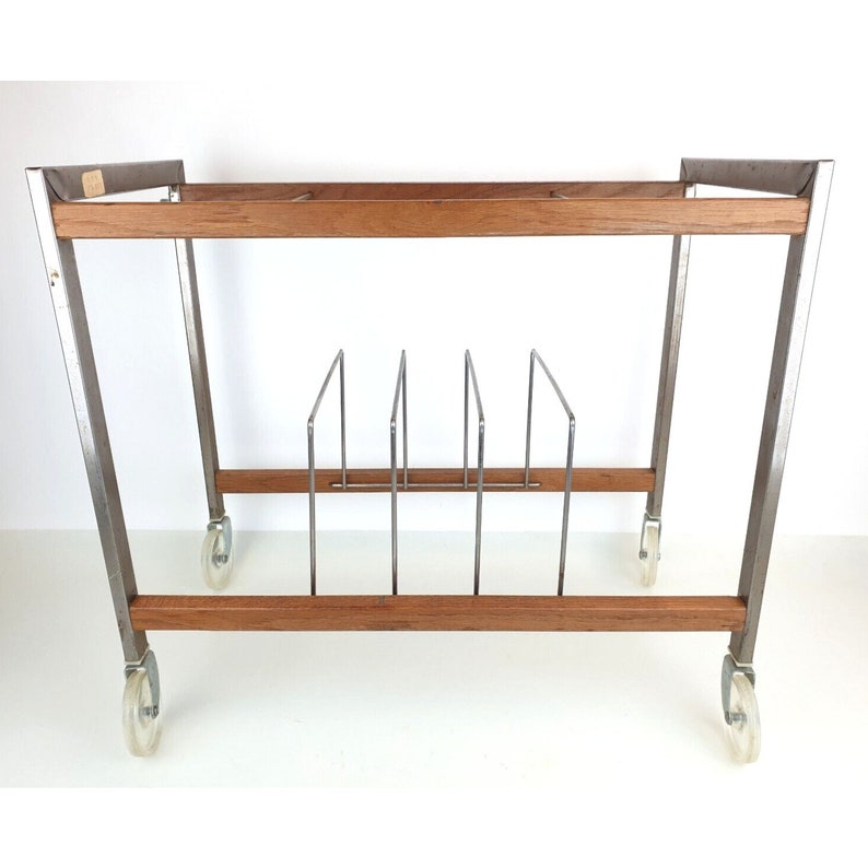 MCM Rolling Turntable TV Cart W/record Storage Rack - Etsy