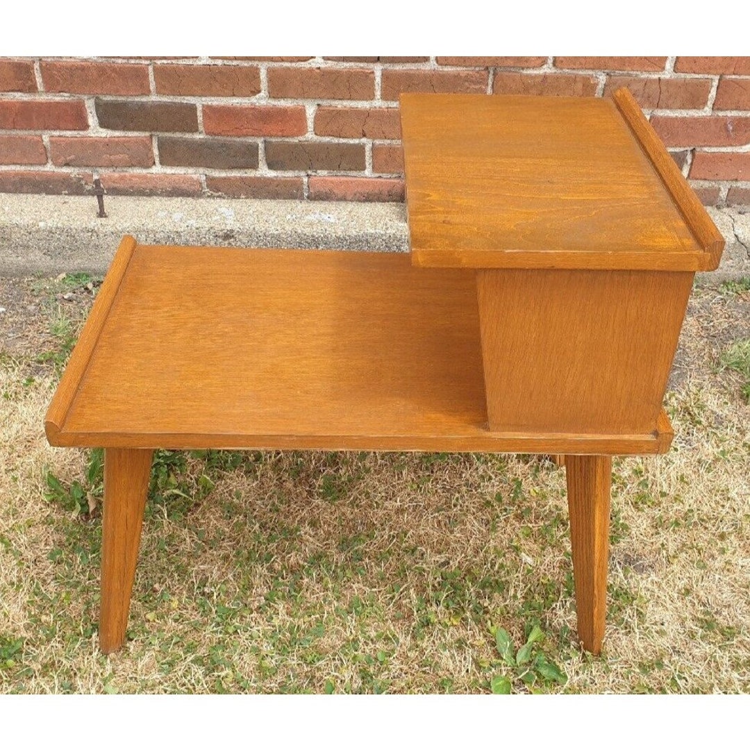 Mersman MCM Solid Wood End Table 2 Tier Step 7415 Danish Modern FREE ...