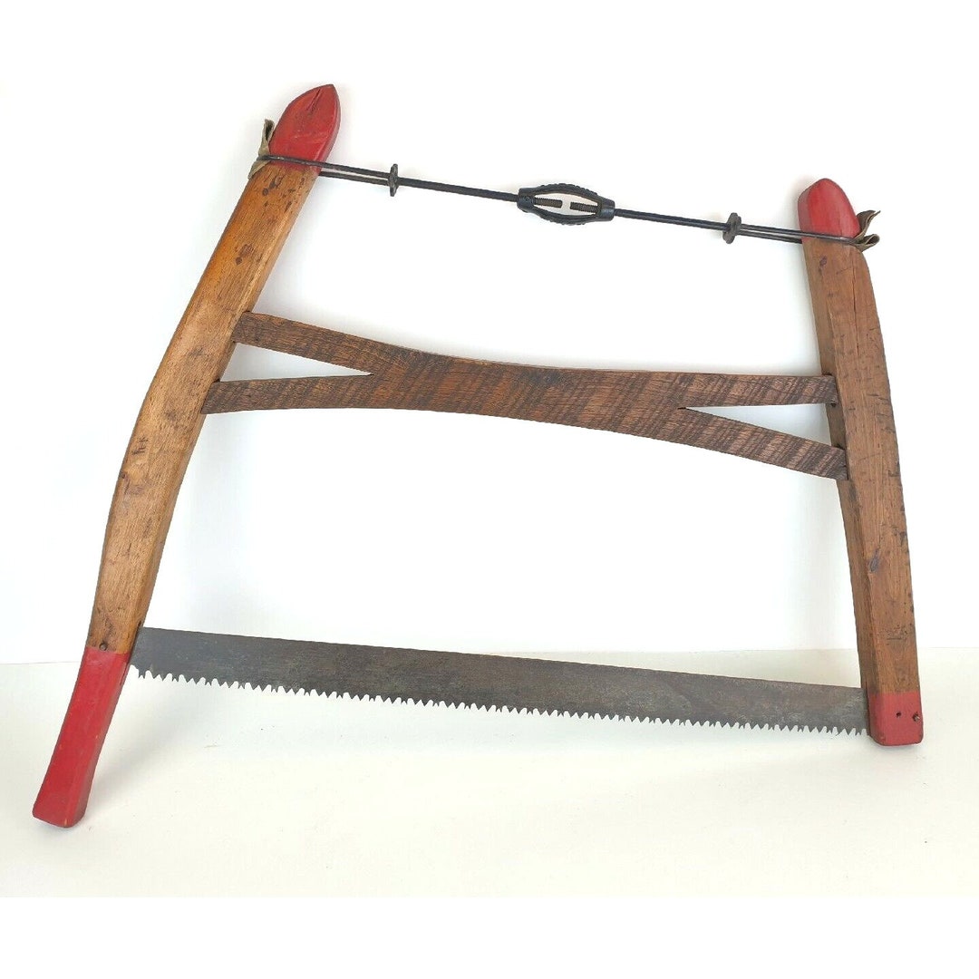 Antique Trojan Wooden Handle Buck Bow Saw Beautiful Primitive Cabin ...