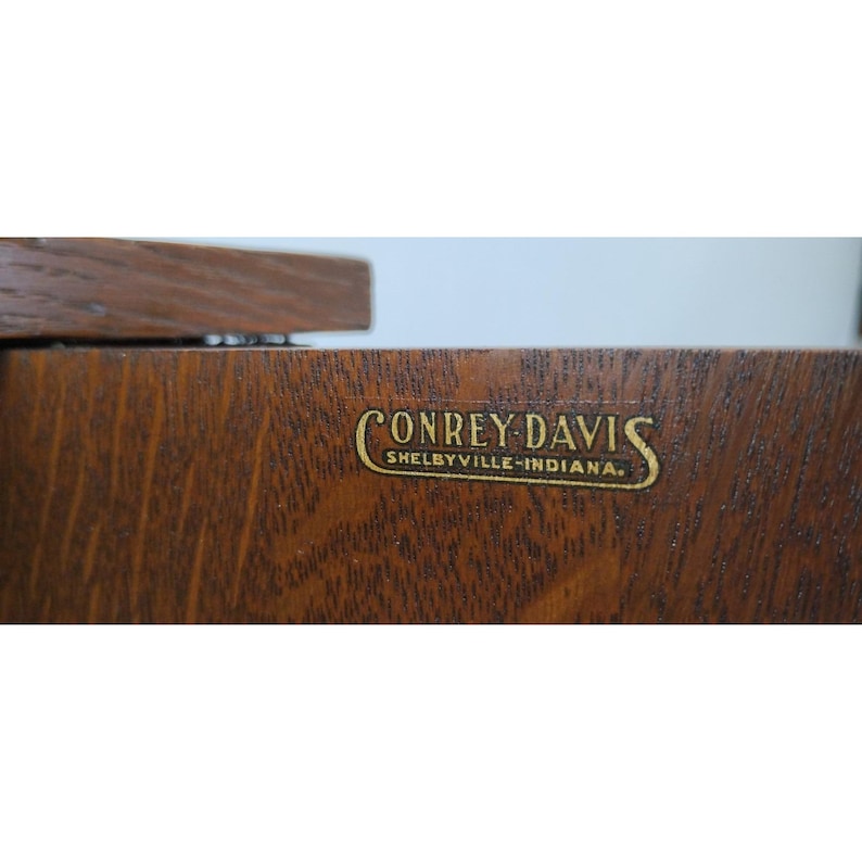 Conrey Davis 1900's Solid Oak Wood Smoking Stand Side Table Cabinet ...