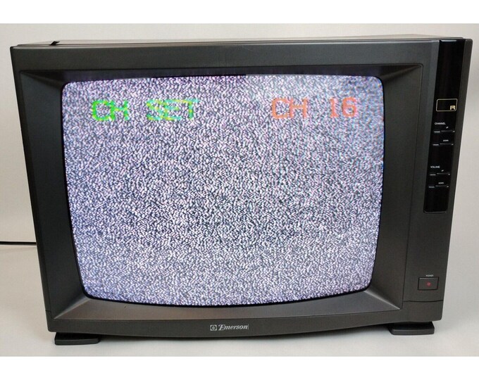 1992 Emerson 19" CRT Tube 90s TV Tested Retro Gaming Coax Input TC1996D ...