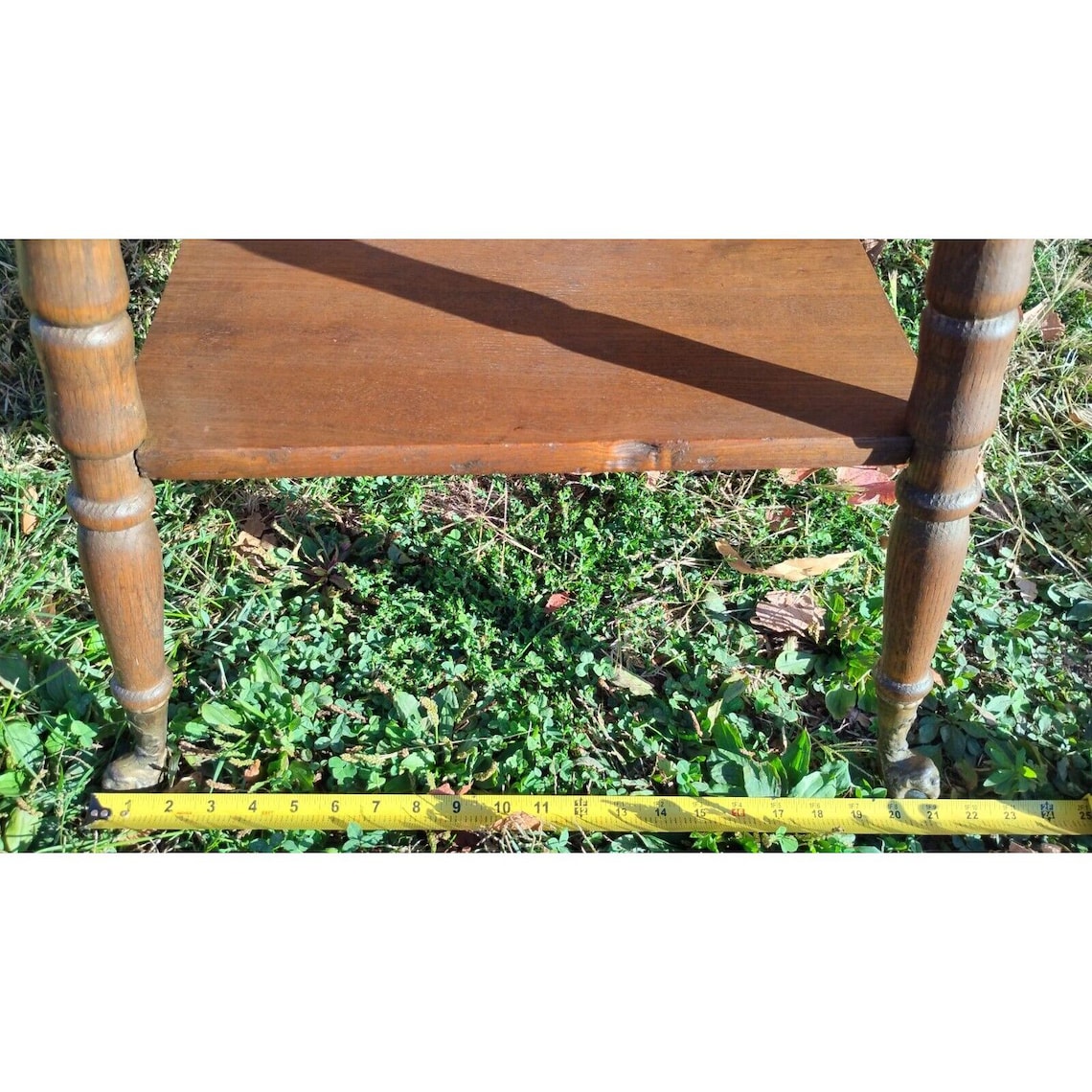 Antique Victorian Parlor Lamp Table W/shelf Turned Legs & Glass Ball ...