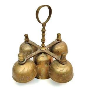 Catholic Solid Brass Sanctuary Altar Sacristy Communion 5 Bells of ...
