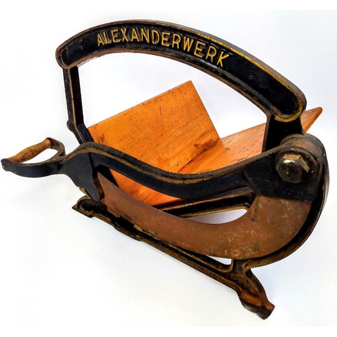 Antique Alexanderwerk Cast Iron & Wood Bread Slicer German Guillotine ...