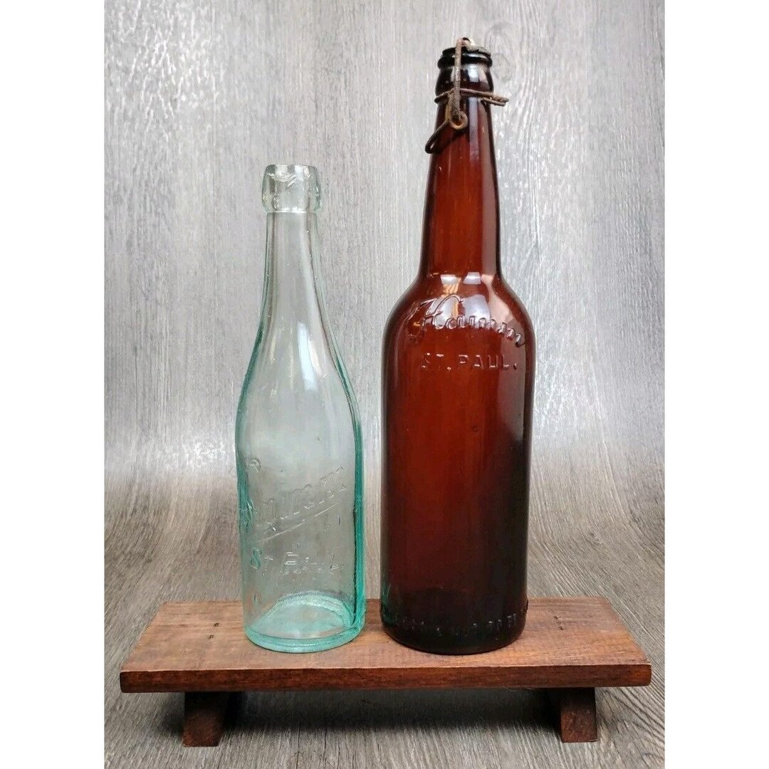 Vintage Hamm's Beer Bottles: Embossed Glass, Swing Cap, St Paul MN (set ...