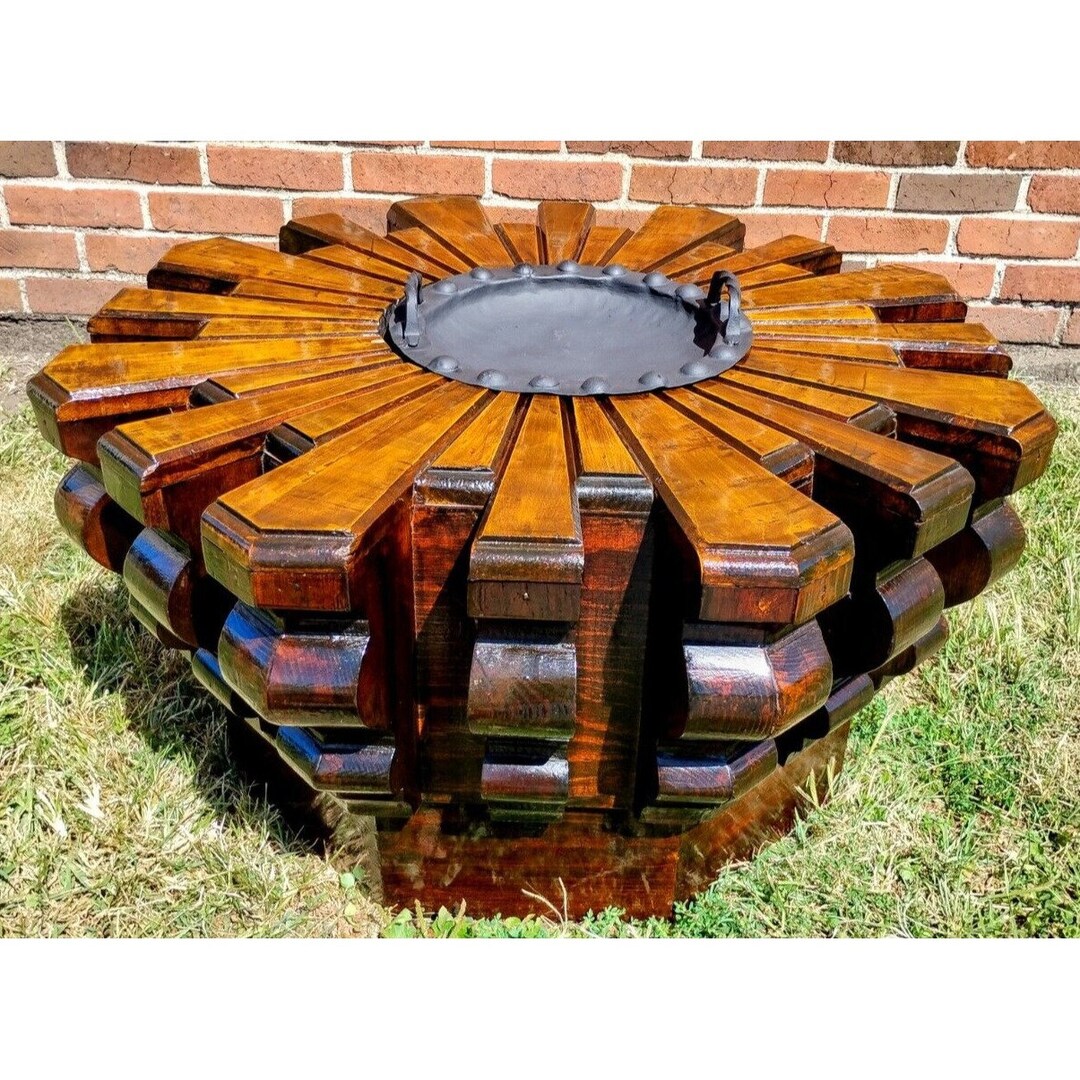 Spanish Revival Octagon Coffee Table Artes De Mexico Brutalist W ...