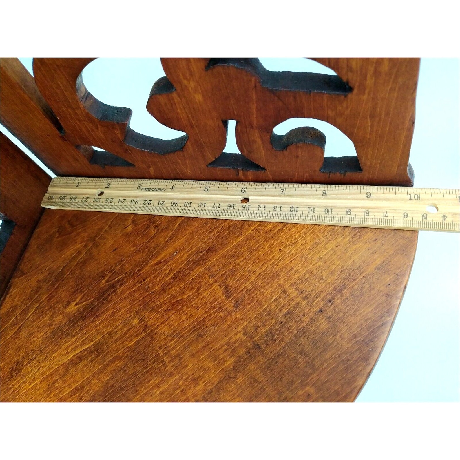 Ornate Corner 3 Tier Hanging Wall Shelf 30 Wood Scrolls Handmade ...