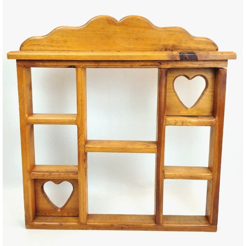 Wooden Wall Heart Shelves - Etsy