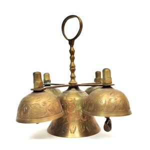 Catholic Solid Brass Sanctuary Altar Sacristy Communion 5 Bells of ...