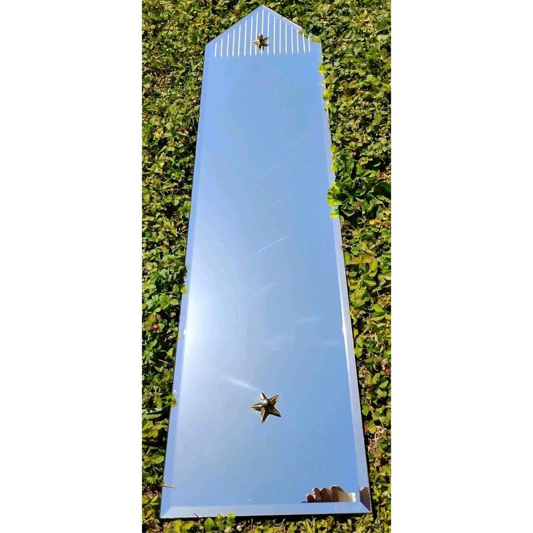 1960s Star & Striped Beveled Edge Wall Mirror 42x10" Tall Unique - Etsy