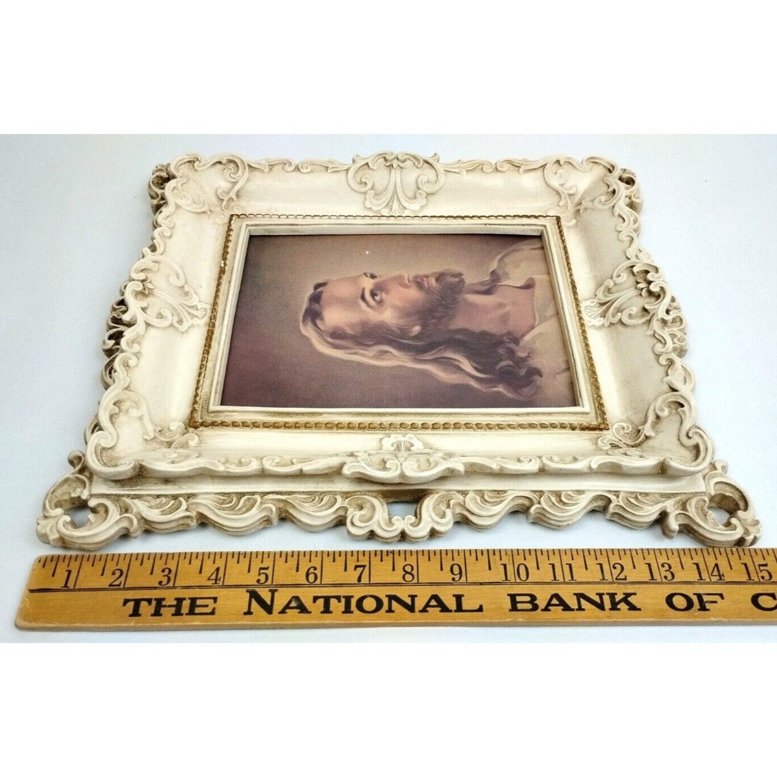 1959 American Statuary Kriebel & Bates Ornate Framed Jesus Christ Print ...
