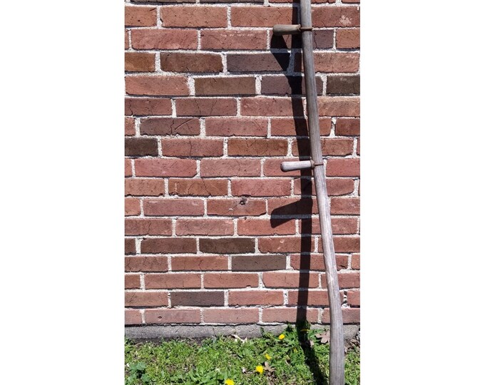 Antique Scythe 60" Wood Curved Snath Handle 27" Grass Blade Grim Reaper ...