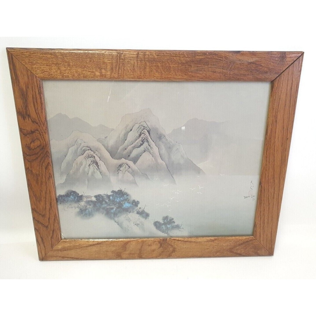1978 David Lee Lithograph Print "flight" Mountain Range China Artist ...