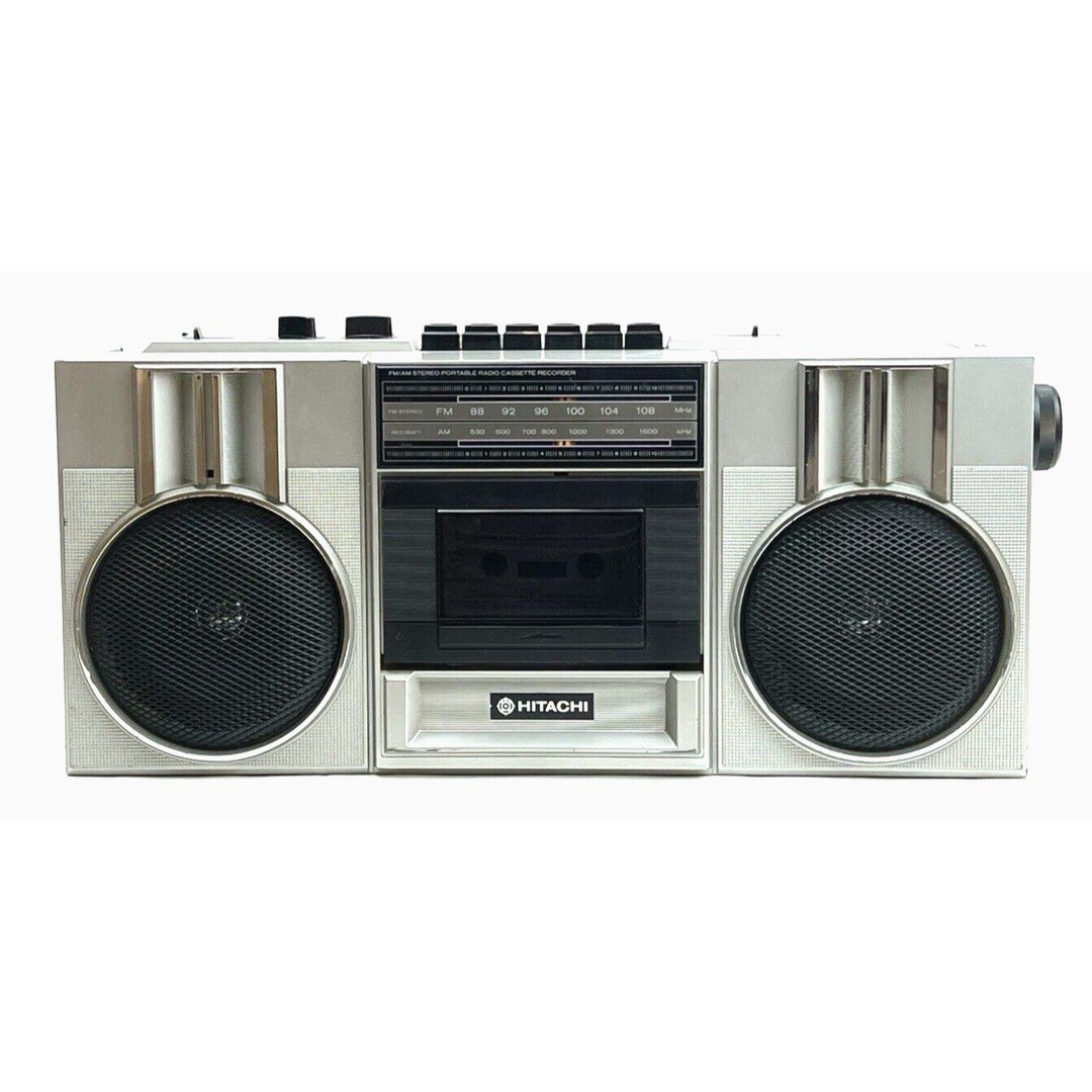 90s Hitachi Boombox TRK-6800H AM/FM Stereo Radio Cassette Recorder ...
