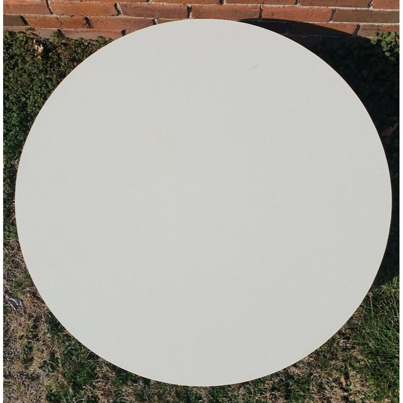 Mid Century Modern Teak & White Laminate Top Round Coffee - Etsy