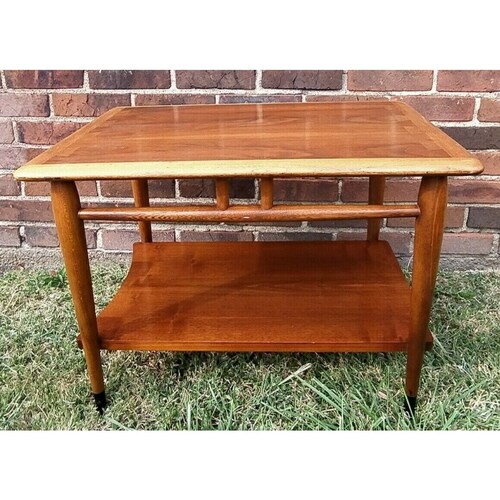 Mid Century Modern Lane Side Table Walnut Nightstand With - Etsy