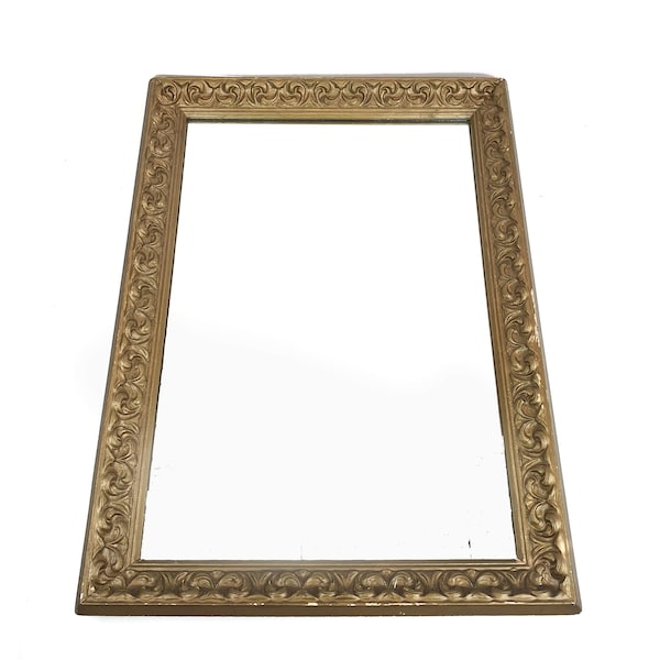 Antique Gold Gilded Rectangle Mirror - Etsy