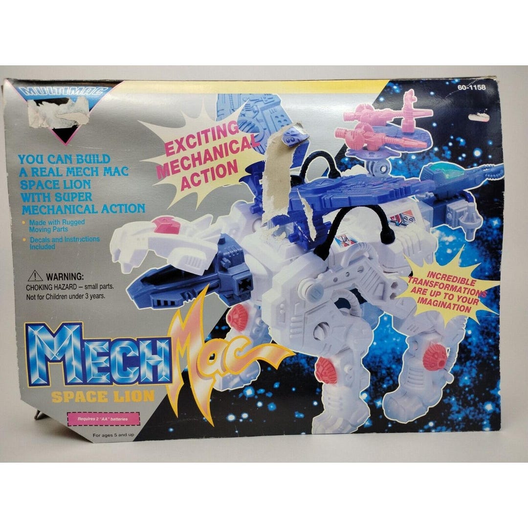 Mech Mac Space Lion Robot Open Box Vintage Radio Shack Multimag ...