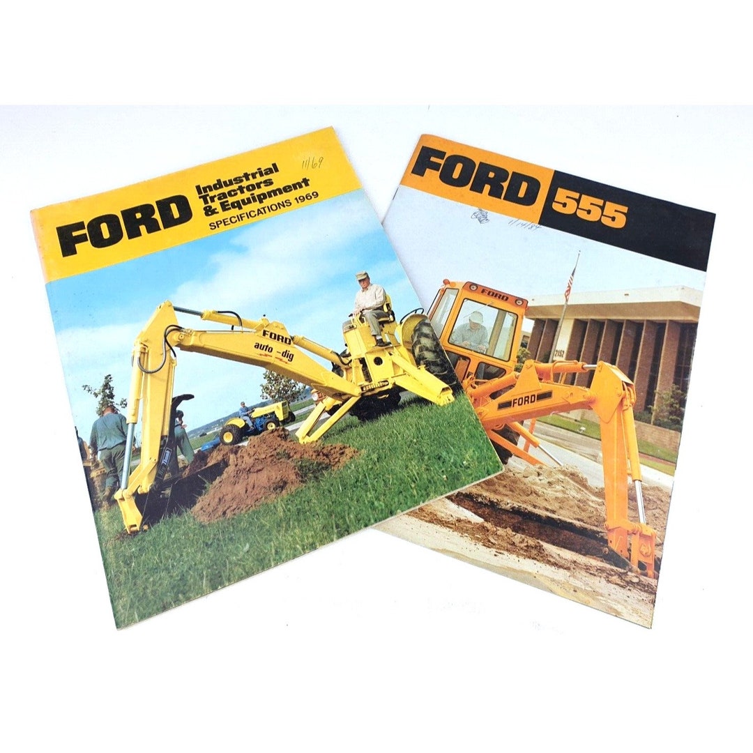 1969 Ford Tractor Specification 555 Loader Backhoe Promotional ...