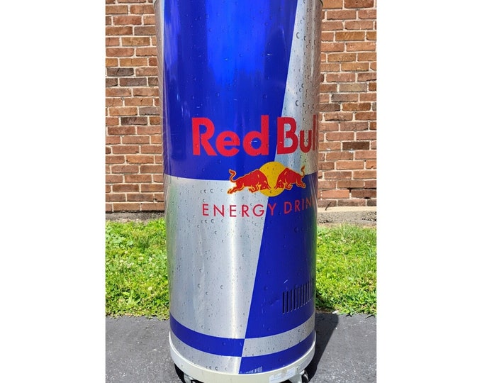 Red Bull Energy Drink Can Display Fridge Cooler Wheeled Ice Chest ...