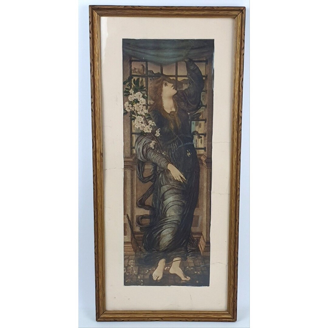Hope Burne-jones Lithograph Print in Gilded Wooden Frame 24" Rare - Etsy