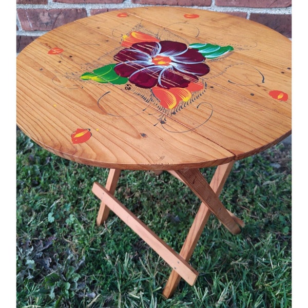 Painted Round Table - Etsy