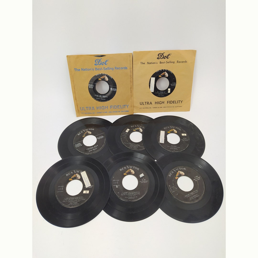 Lot of 8 Elvis 45s - All on RCA Victor Untested 50s Singles Collection ...