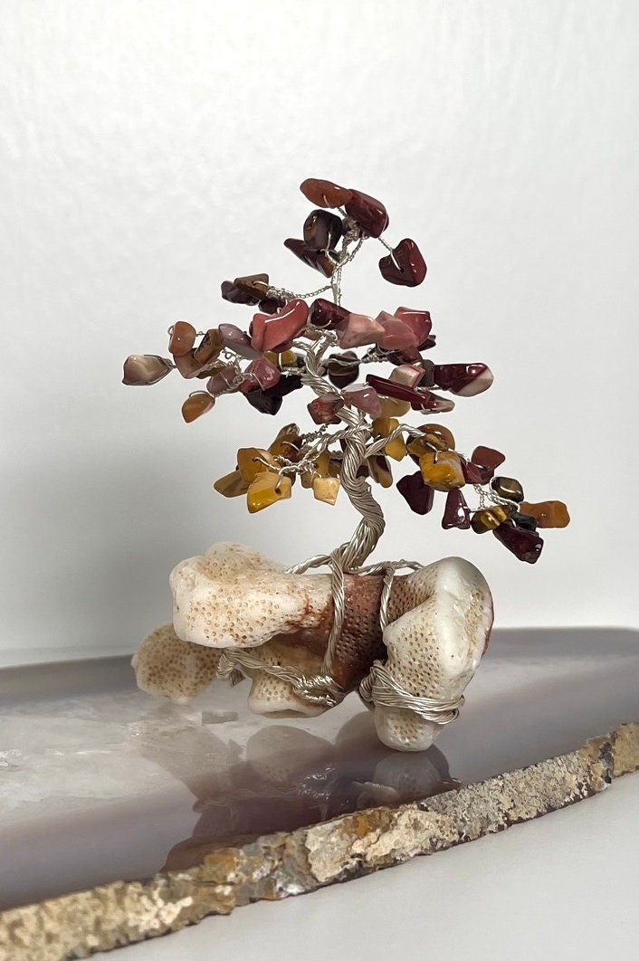 Wired Tree of Life Sculpture With Tigers Eye Christmas Gift Healing ...