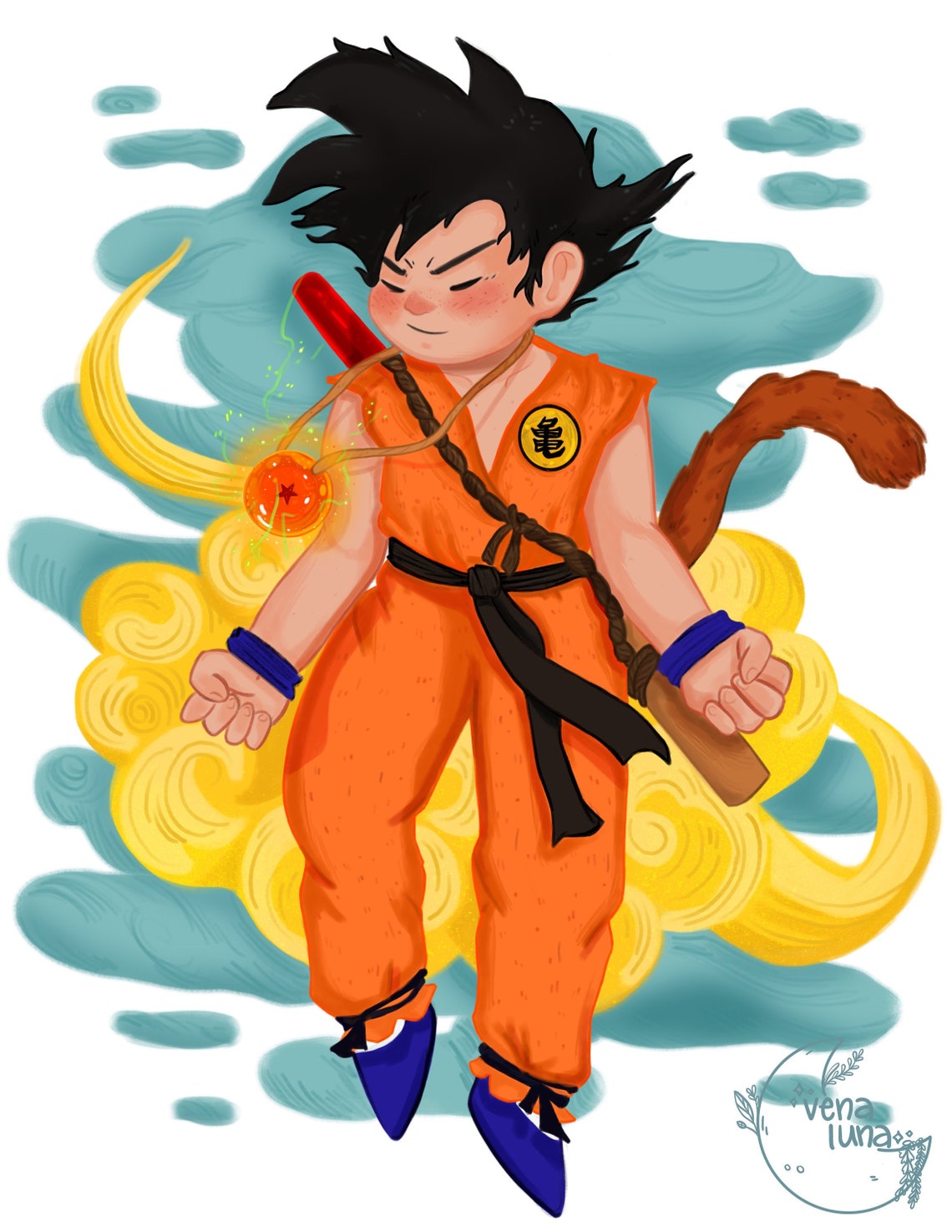 Son Goku Dragon Ball Art Print | Etsy